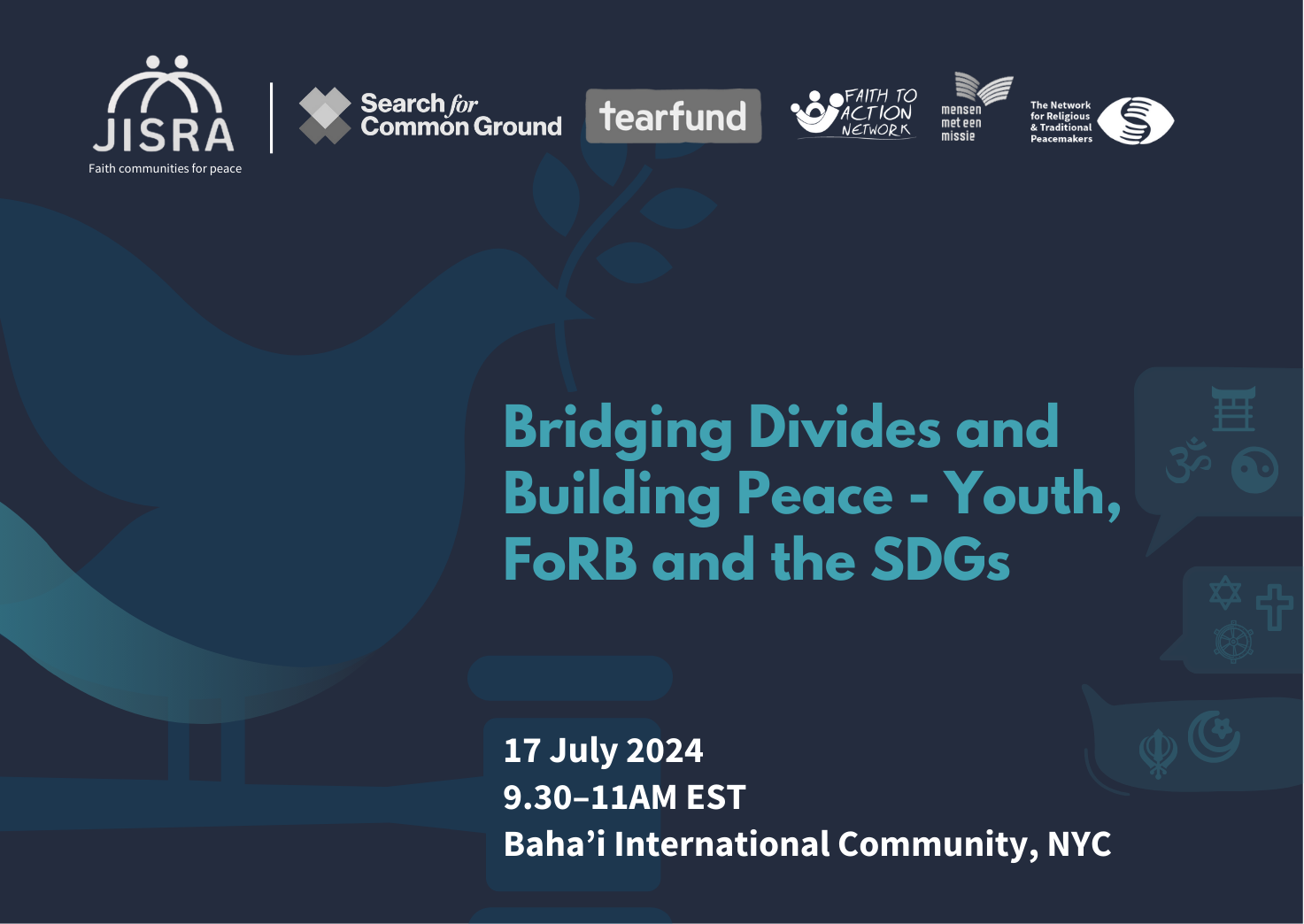 JISRA HLPF 2024 flyer - Peacemakers Network